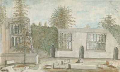 Tixall Hall: pintura em aquarela, nd [1762-1802]