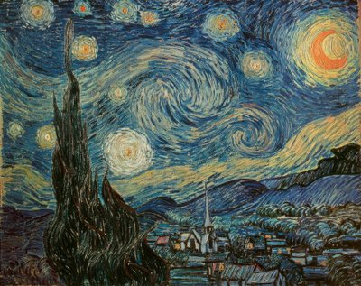 A noite estrelada | Vincent van Gogh | Impressão de arte