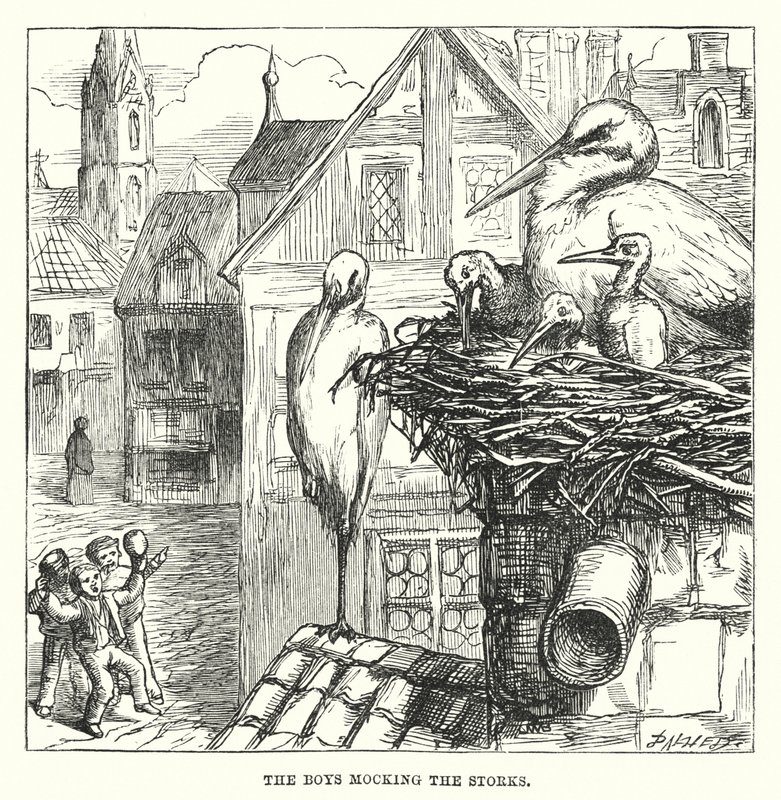 Hans Christian Andersen: As cegonhas (litografia)