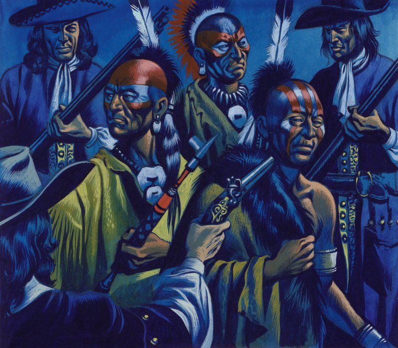 Os chefes iroqueses foram capturados e postos a ferros